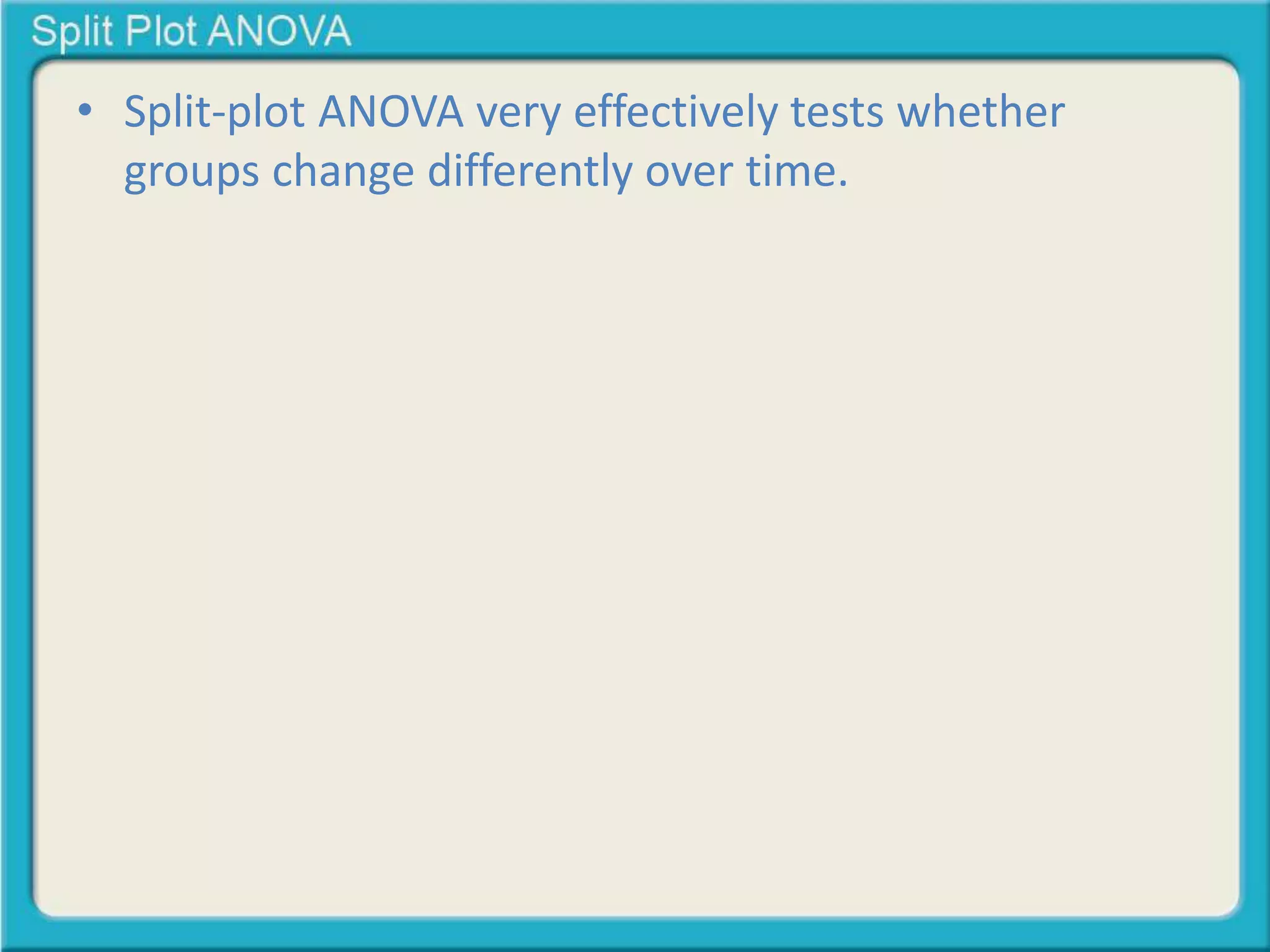 What is a split plot anova | PPTX | Soccer | Sports