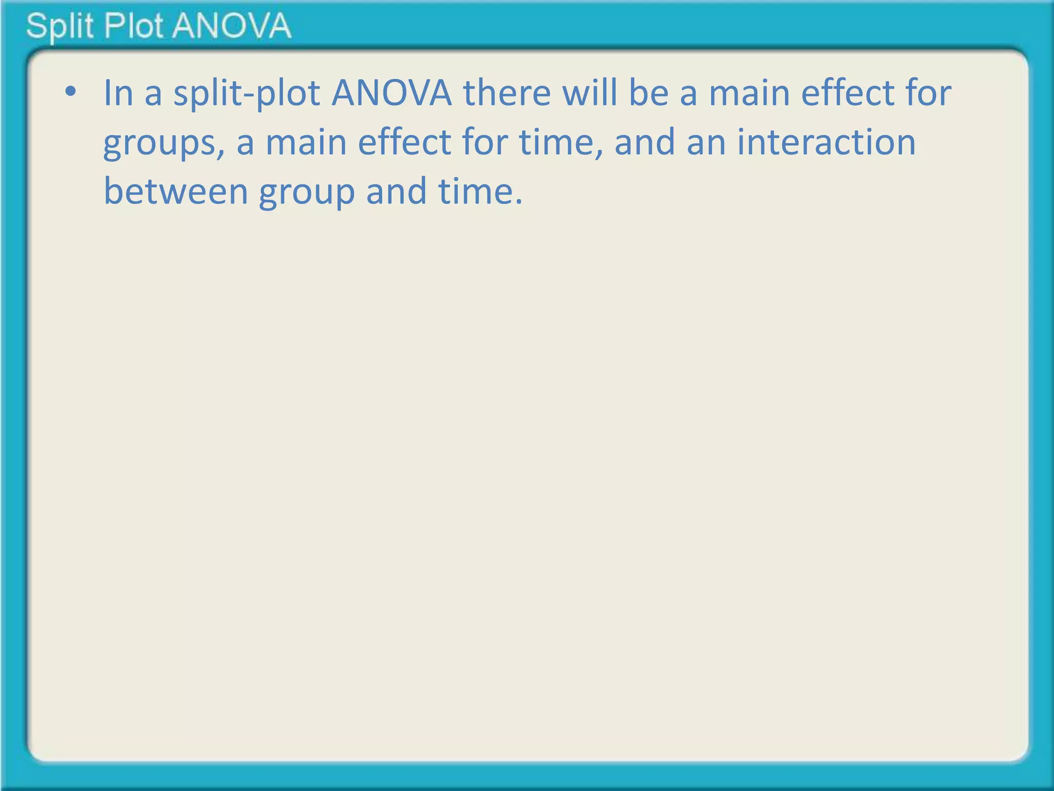 What is a split plot anova | PPTX | Soccer | Sports