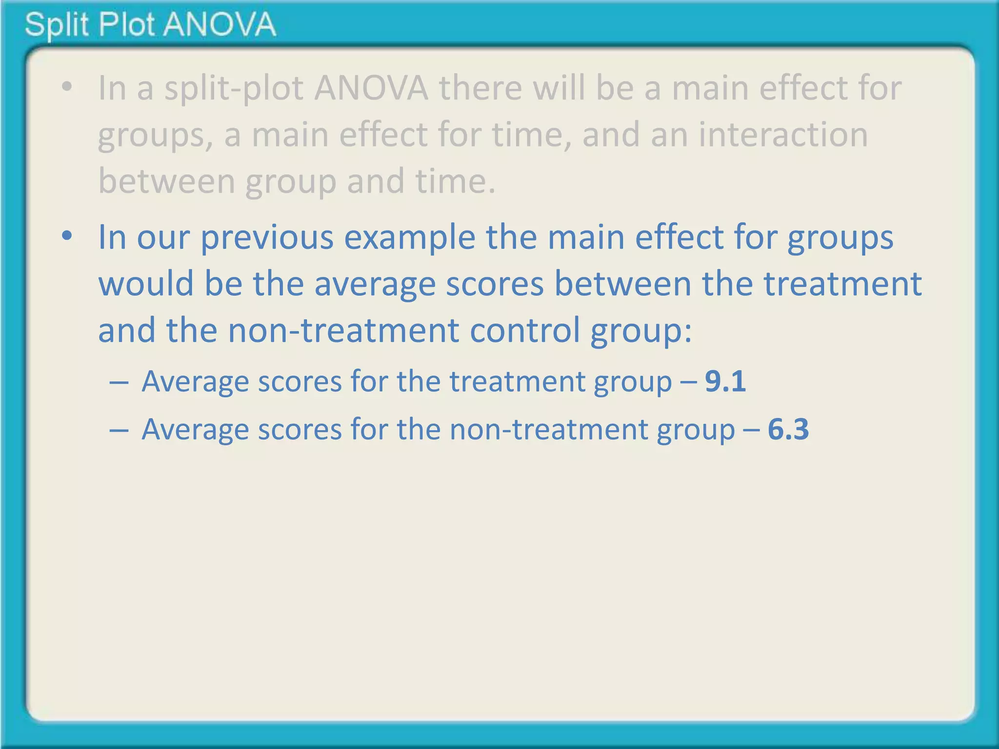 What is a split plot anova | PPTX | Soccer | Sports
