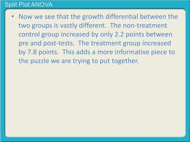 What Is A Split Plot Anova Pptx