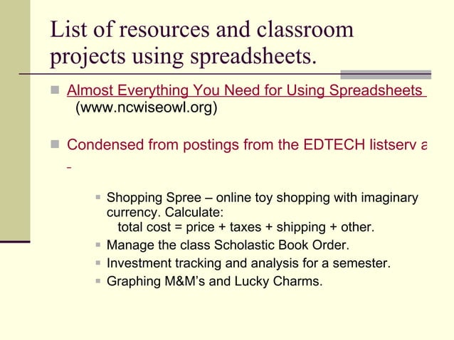 What is a spreadsheet | PPT | Homework and Study | Education