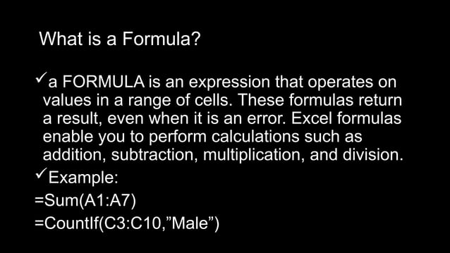 Microsoft excel functions and formulas.pptx Microsoft excel functions and formulas.pptx