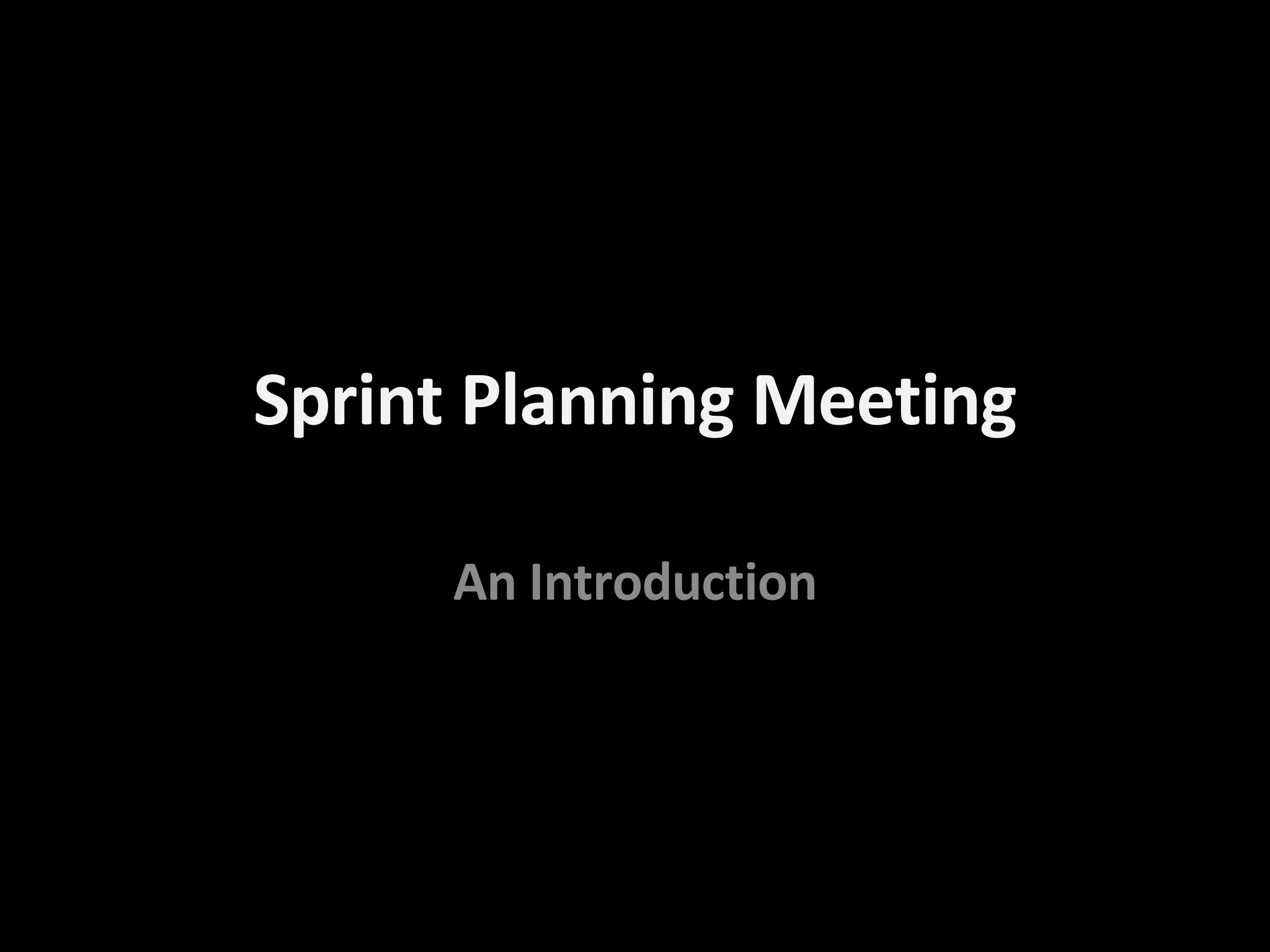 What Is A Sprint Planning Meeting | PPT