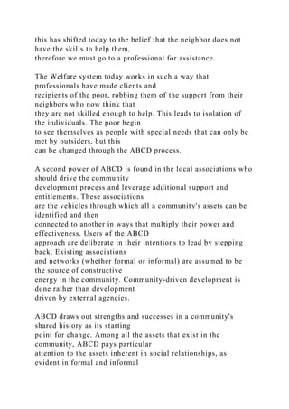 What is Asset Based Community Development (ABCD) .docx