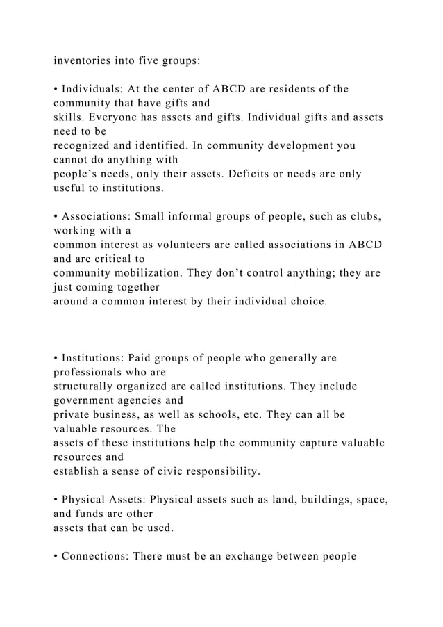 What is Asset Based Community Development (ABCD) .docx