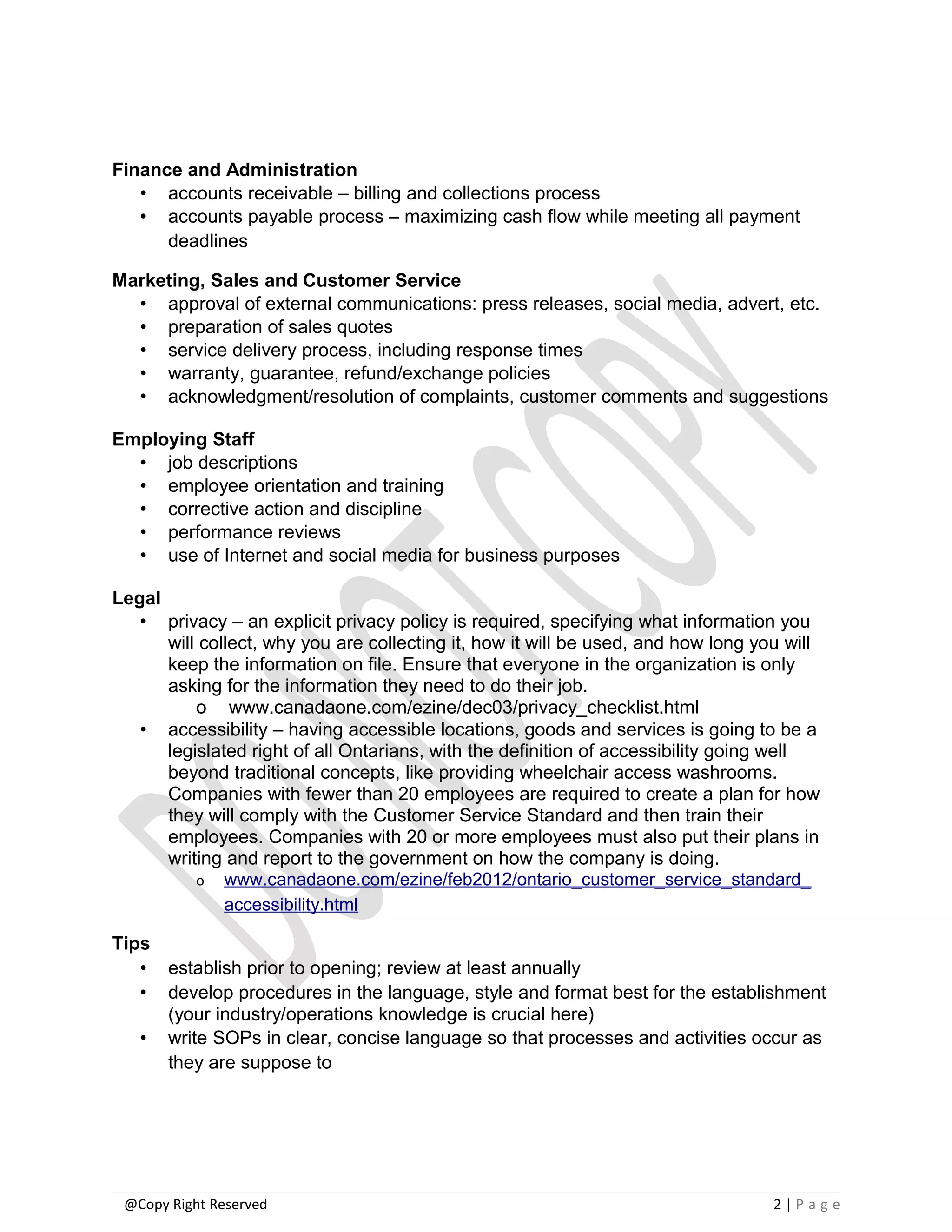 What is a standard operating procedure | DOC