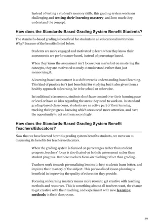 What is a Standards-Based Grading System Does it Benefit Teachers ...