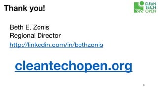 What is a startup accelerator - Cleantech Open example | PPTX