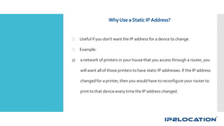 What is a static ip address | PPTX