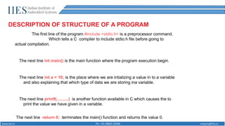 What is a structure of a c program? | PPT