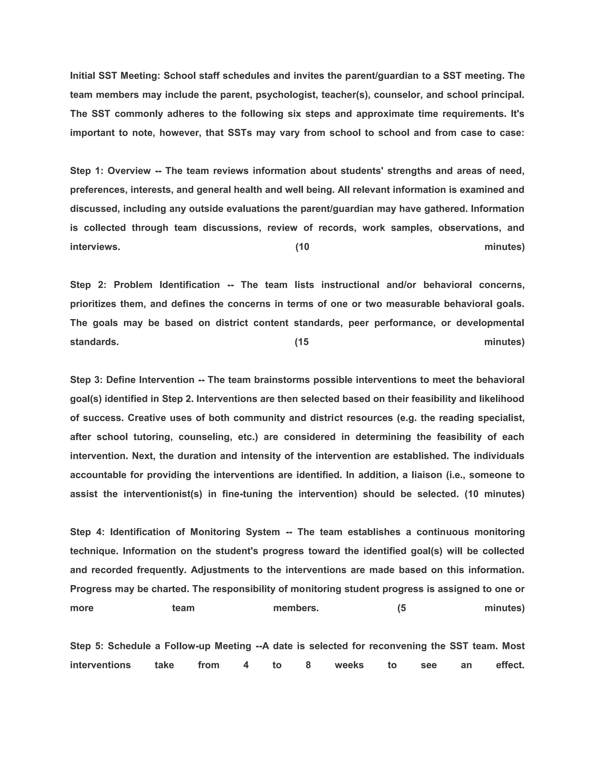 What is a student success team | DOCX