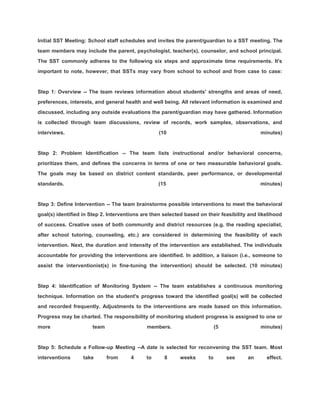 What is a student success team | DOCX | Special Needs Kids | Parenting