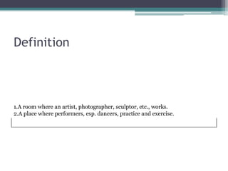 What is a studio | PPTX