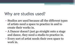 What is a studio | PPT
