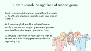 What is a Support Group, and How does it work? | Solh Wellness | PDF