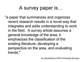 What is a Survey Paper What is a Survey Paper (2) (1).ppt