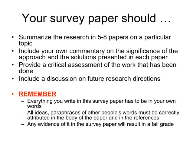 What is a Survey Paper What is a Survey Paper (2) (1).ppt