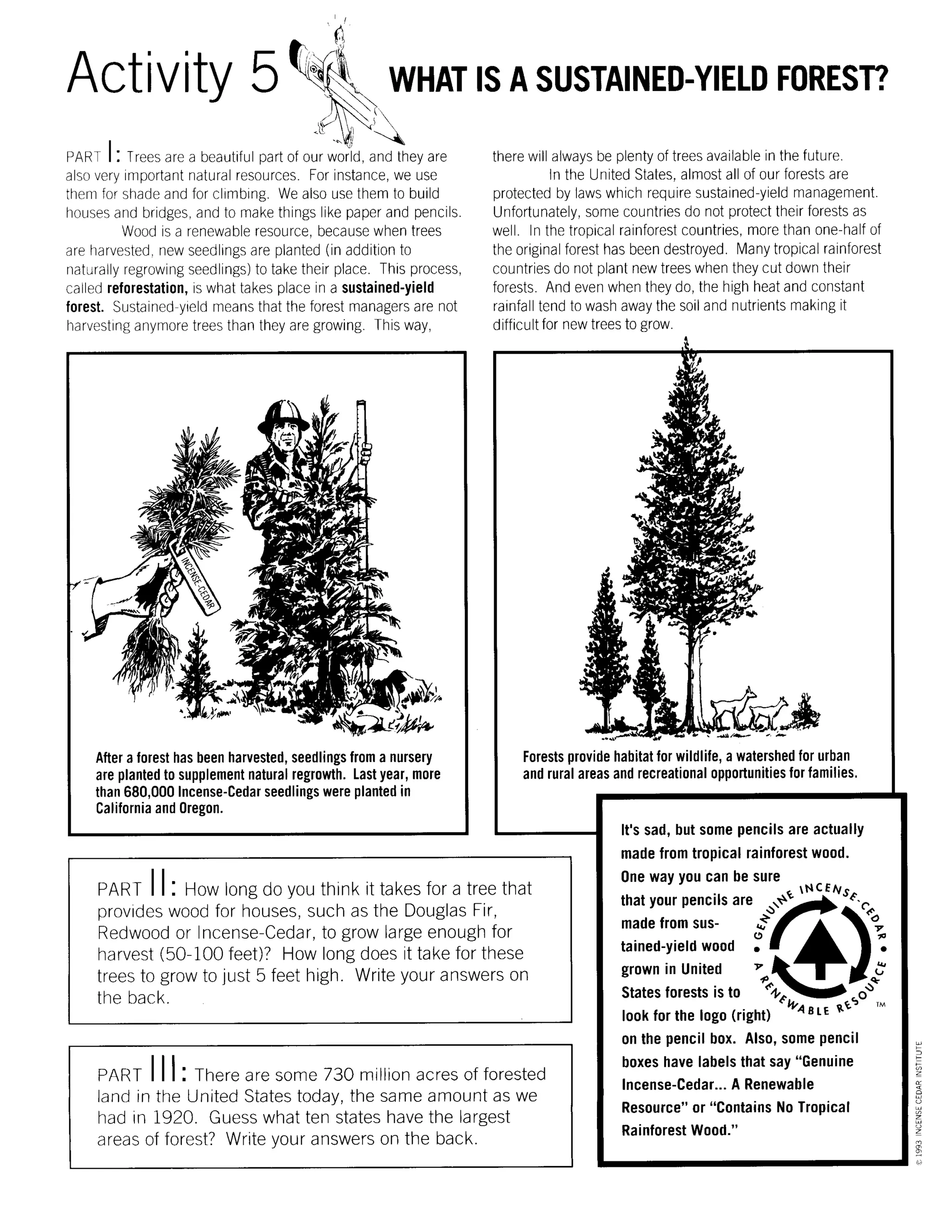 What is a sustained yield forest | PDF