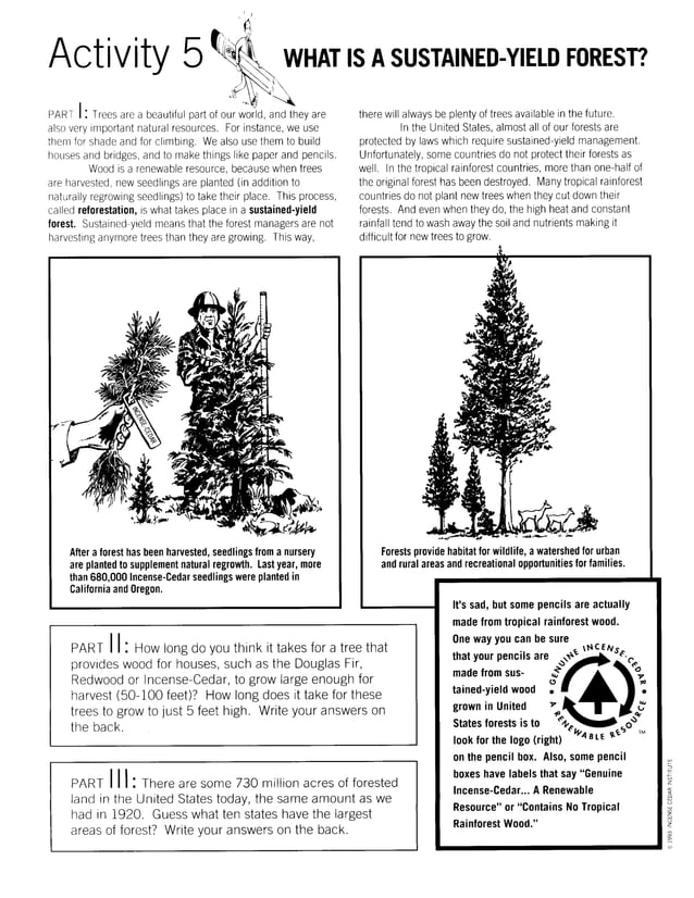 What is a sustained yield forest | PDF