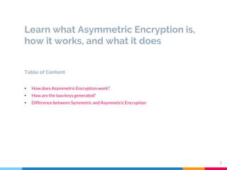 What is Asymmetric Encryption? Understand with Simple Examples | PPTX
