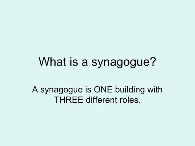 Whatisasynagogue | PPT
