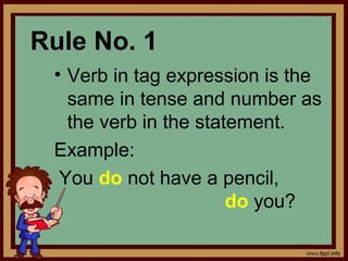 What is a tag question | PPT