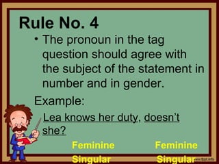 What is a tag question | PPT