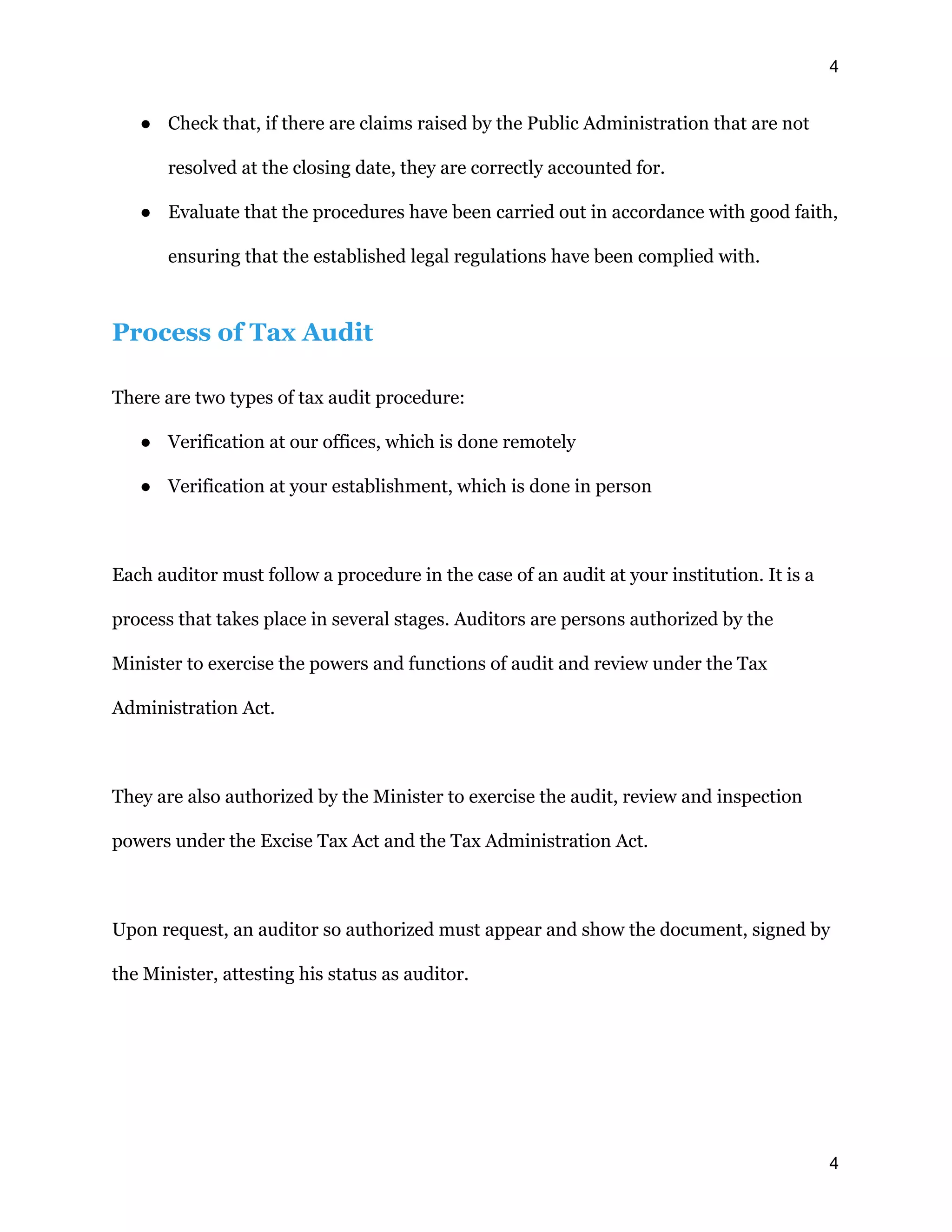 What is a tax audit, procedure and objectives of tax audit | PDF