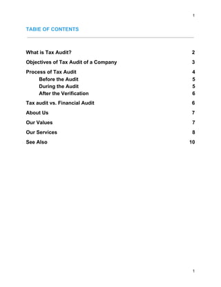 What is a tax audit, procedure and objectives of tax audit | PDF