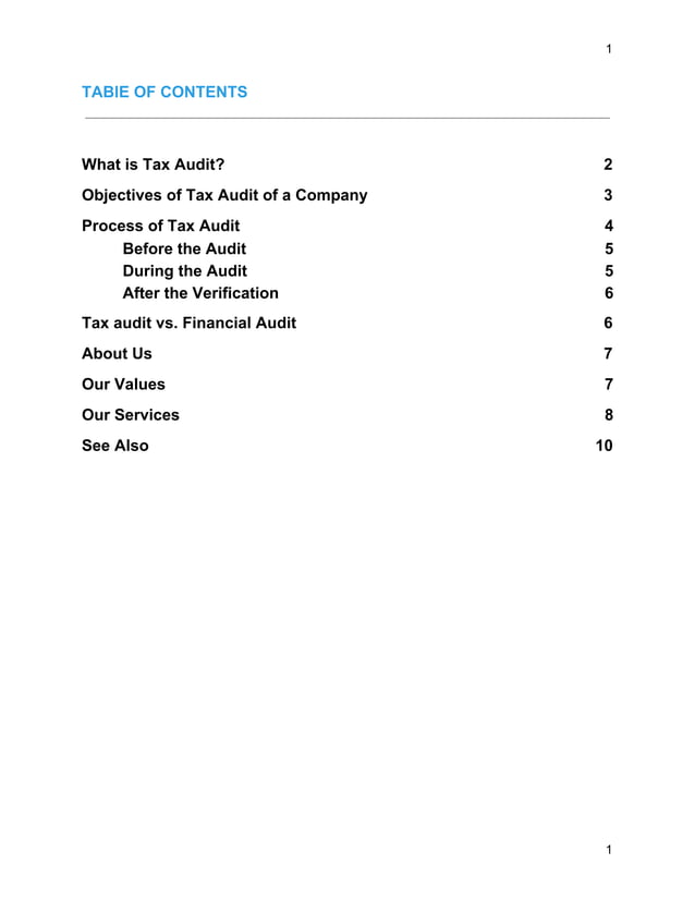 What is a tax audit, procedure and objectives of tax audit | PDF ...