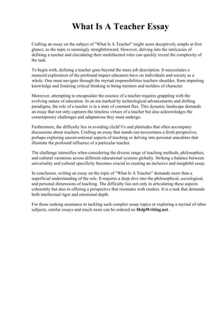 What Is A Teacher Essay.pdf