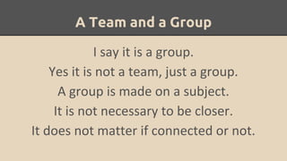 What is a team | PDF