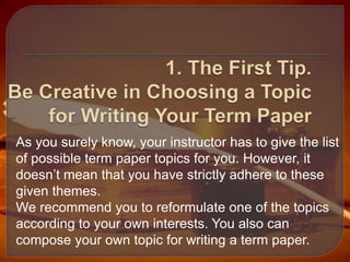 What is a term paper | PPTX