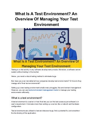 What Is A Test Environment_ An Overview Of Managing Your Test ...