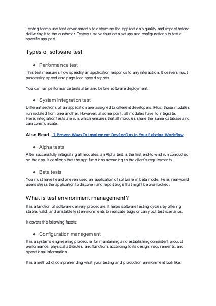 What Is A Test Environment_ An Overview Of Managing Your Test ...
