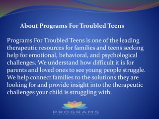 What is A Therapeutic Boarding School? | PPTX