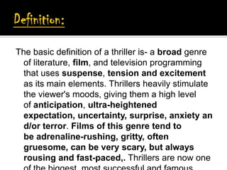 What is a thriller | PPT