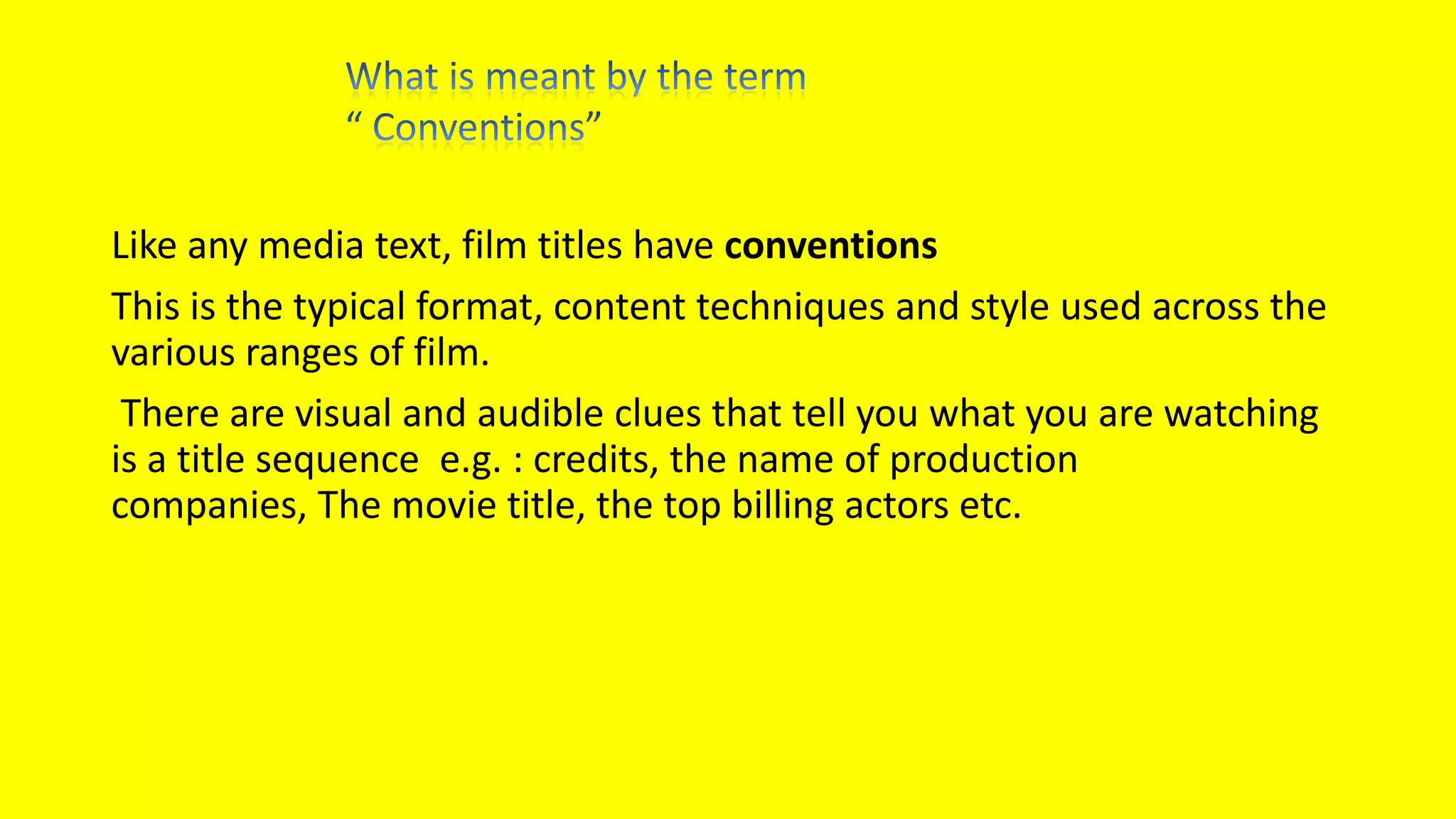 What is a title sequence | PPTX