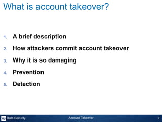 What is Account Takeover - An Introduction to Web Fraud | PPTX