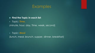 What Is a Topic | PDF | Dining Out | Food & Drink