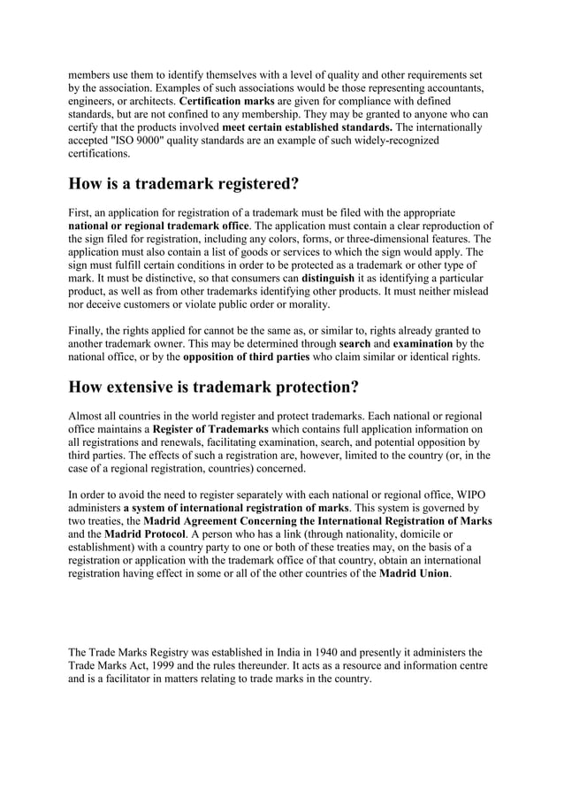 What is a trademark | PDF