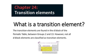 What is a transition element | PPT