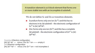 What is a transition element | PDF
