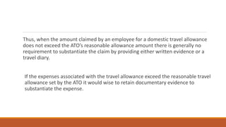 What is a Travel Allowance - Leigh Barker MWC Group | PPT