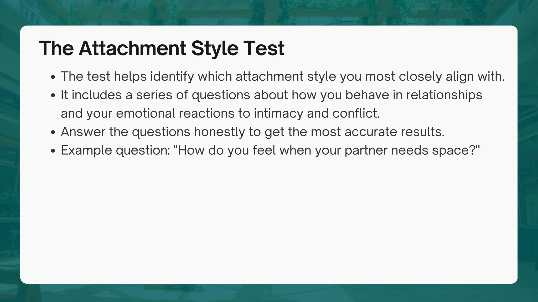 What is Attachment Styles: A Test for Self-Discovery? | PDF