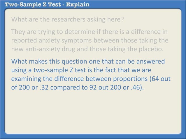 What is a two sample z test? | PPT