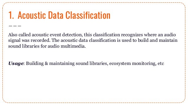 What is audio classification, and its types | PPTX