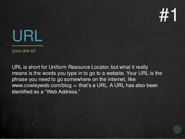 What is a URL 101 and Other Web Definitions