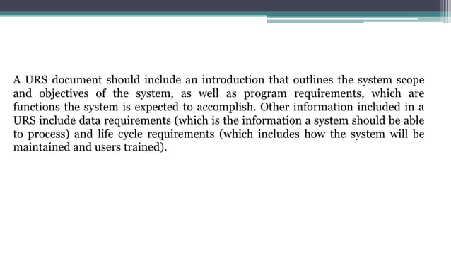 What Is a User Requirements Specification? | PPTX
