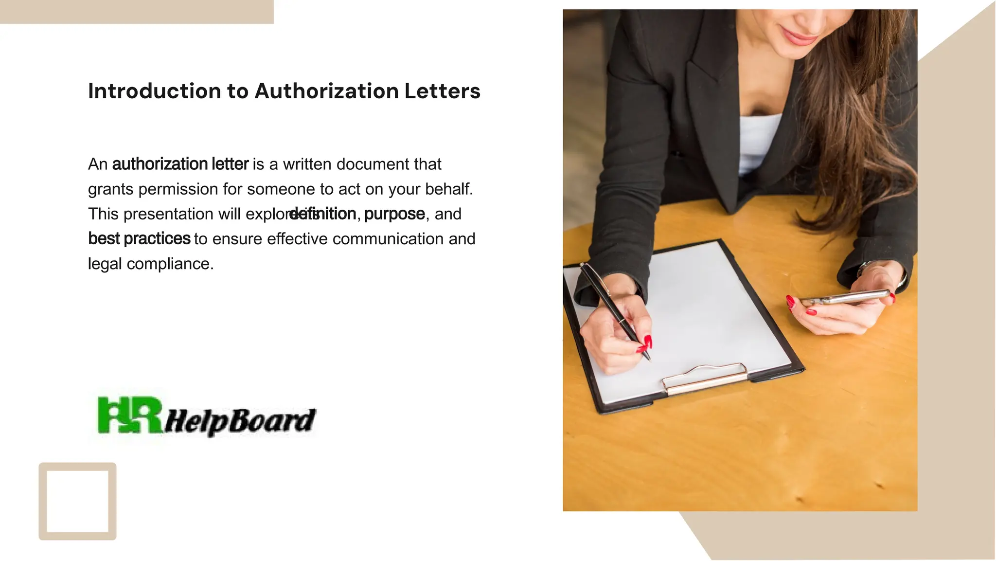 What is authorization letter , Writing an Authorization Letter | PPTX